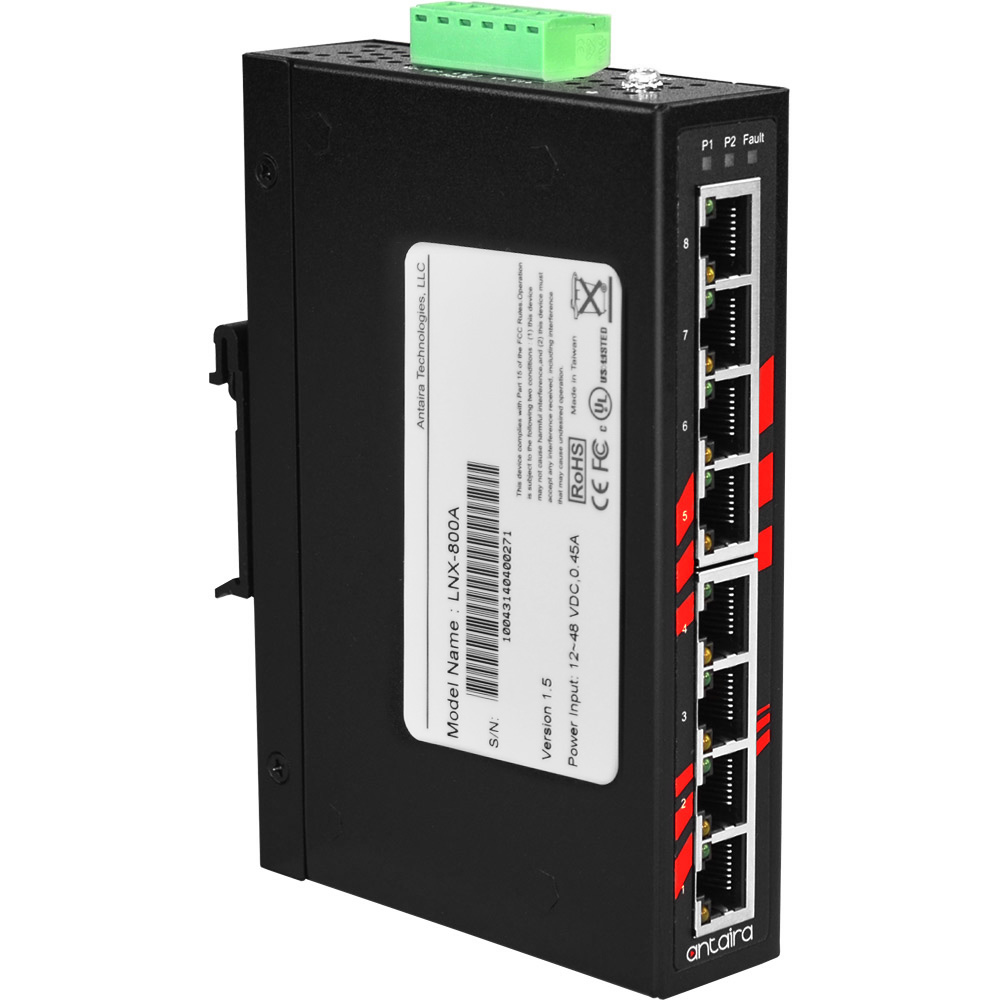 LNX-800A 8-Port Industrial Unmanaged Ethernet Switch, with 8*10/100Tx ...